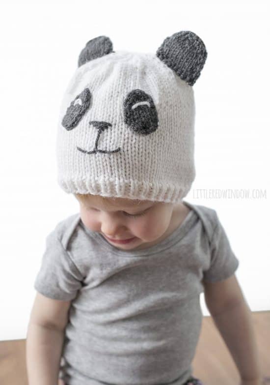 Sweet Panda Hat Knitting Pattern - Little Red Window