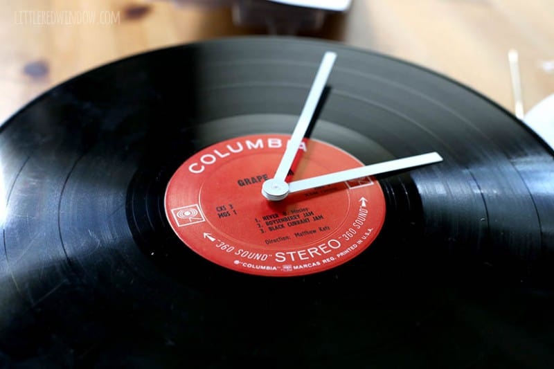 DIY Record Clock - Little Red Window
