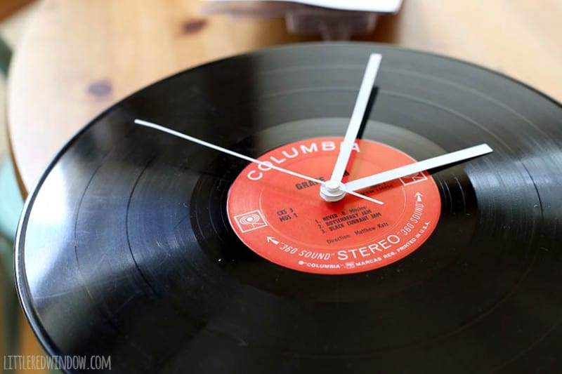 DIY Record Clock - Little Red Window