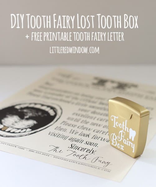 Free Printable Tooth Fairy Letter and DIY Tooth Fairy Lost Tooth Box ...