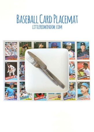 DIY Baseball Card Placemat - Little Red Window