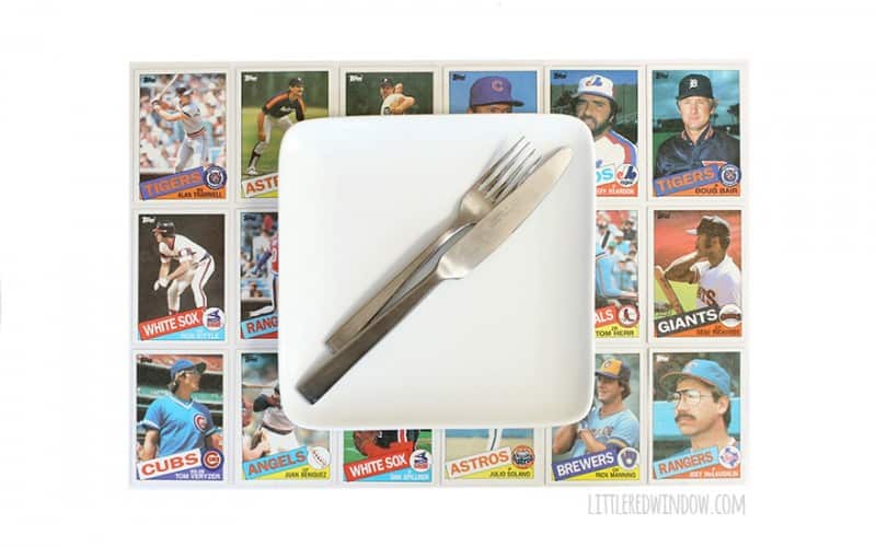 DIY Baseball Card Placemat - Little Red Window