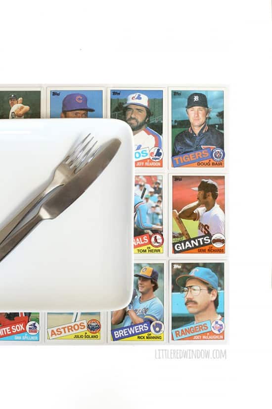 DIY Baseball Card Placemat - Little Red Window