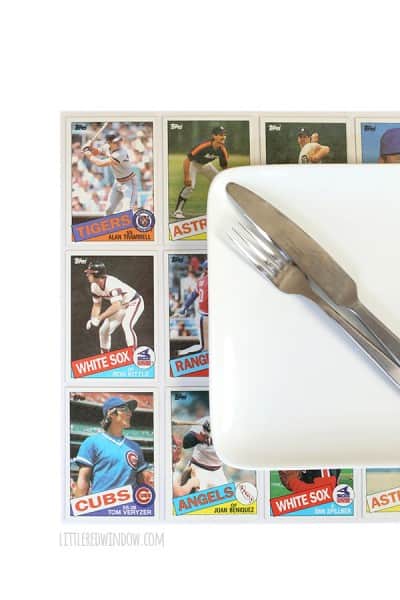 DIY Baseball Card Placemat - Little Red Window