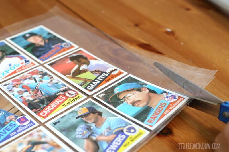 DIY Baseball Card Placemat - Little Red Window