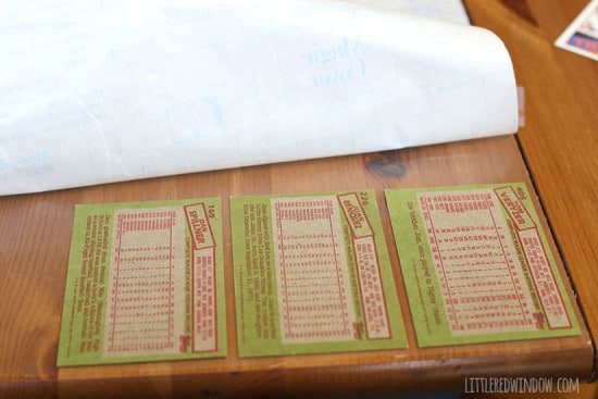 DIY Baseball Card Placemat - Little Red Window