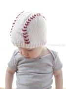 Baseball Baby Hat Knitting Pattern - Little Red Window