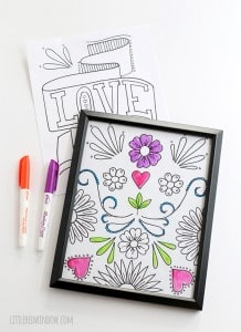 Whiteboard Coloring Pages - Little Red Window