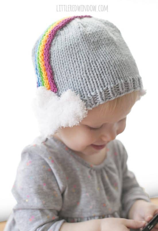 Over the Rainbow Hat Knitting Pattern - Little Red Window