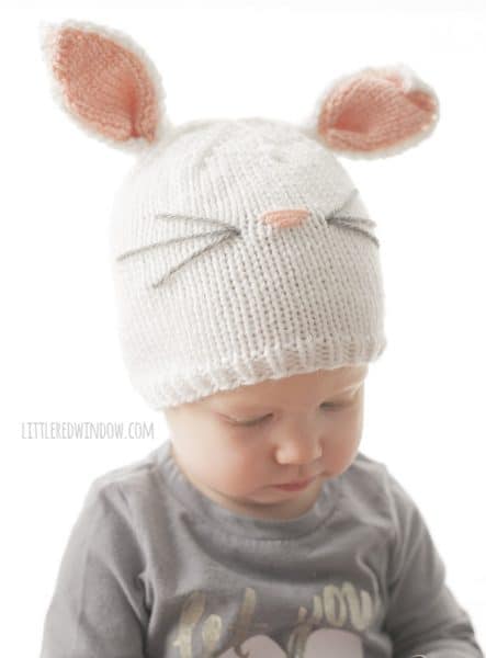 Baby Bunny Hat Knitting Pattern - Little Red Window