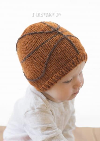 Basketball Hat Knitting Pattern - Little Red Window