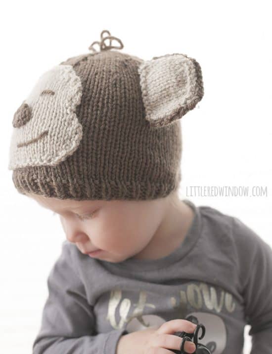 Silly Monkey Hat Knitting Pattern - Little Red Window