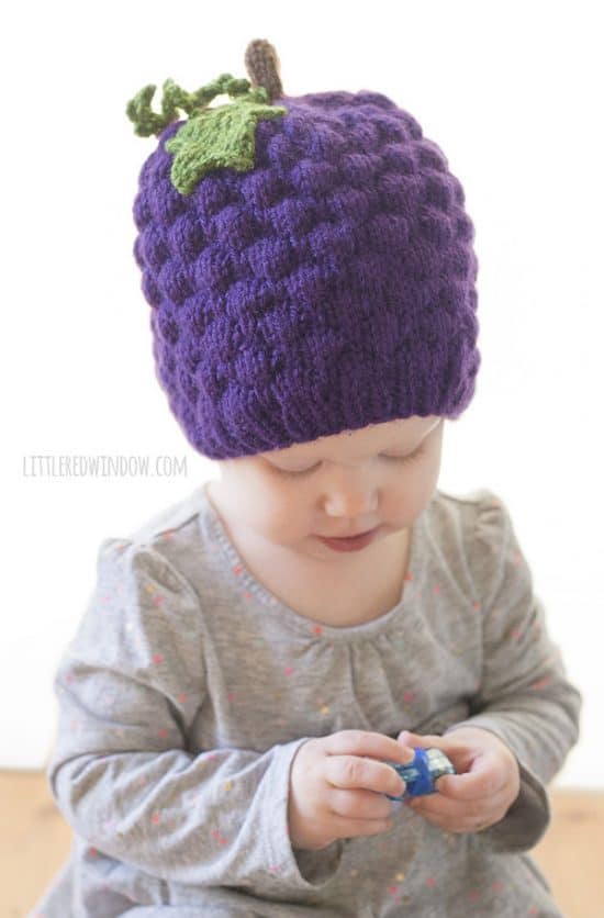 Grape Hat Knitting Pattern - Little Red Window