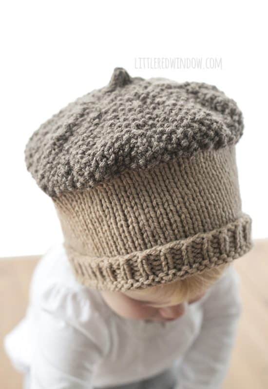 Fall Acorn Hat Knitting Pattern - Little Red Window
