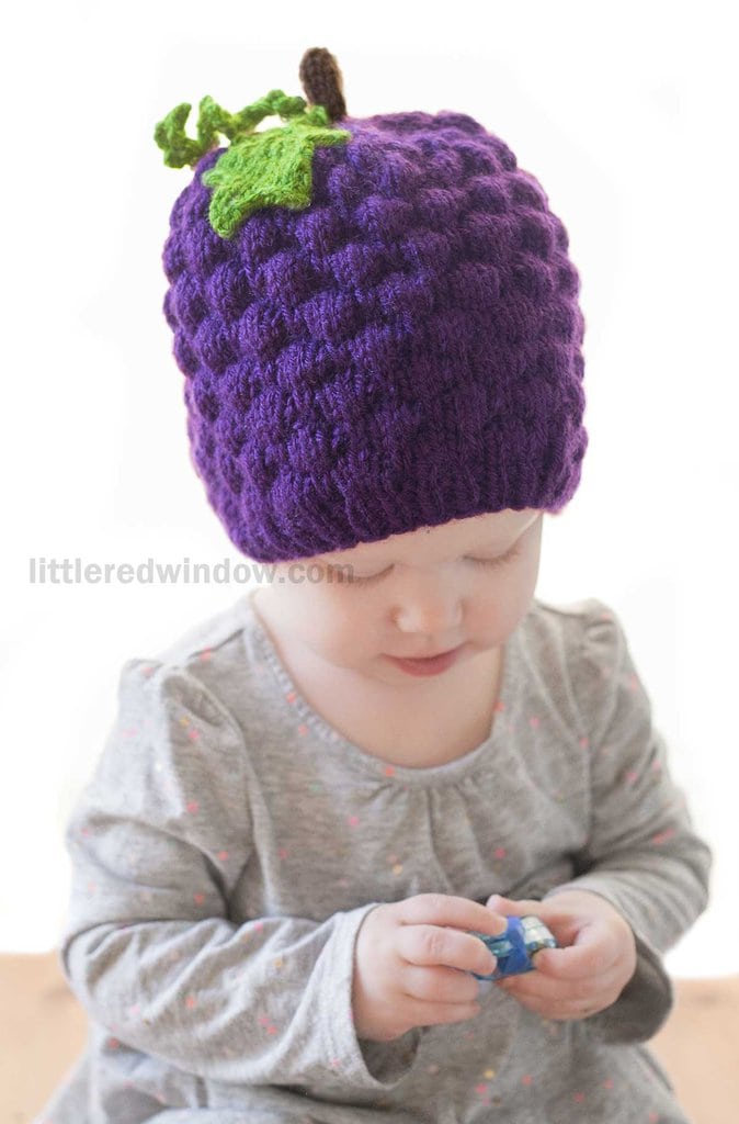 Grape Hat Knitting Pattern - Little Red Window