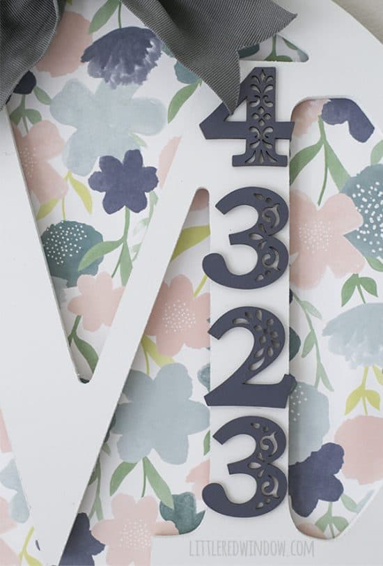 Monogram House Number Door Hanger - Little Red Window