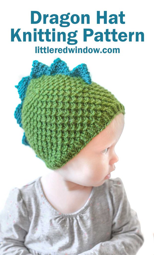 Tiny Dragon Hat Knitting Pattern - Little Red Window