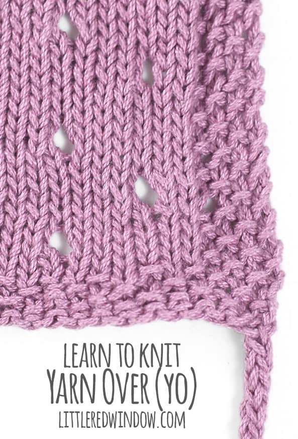 Learn to Knit - Yarn Over (yo) - Little Red Window