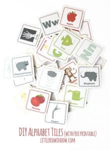 DIY Alphabet Tiles - Little Red Window