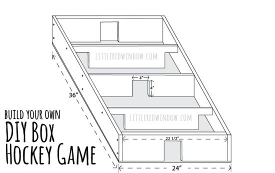 DIY Box Hockey Game with Popsicle Sticks and Bottlecap - Little Red Window