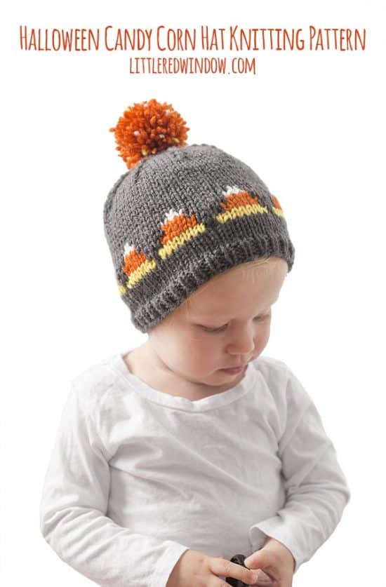 Fair Isle Candy Corn Hat Knitting Pattern - Little Red Window