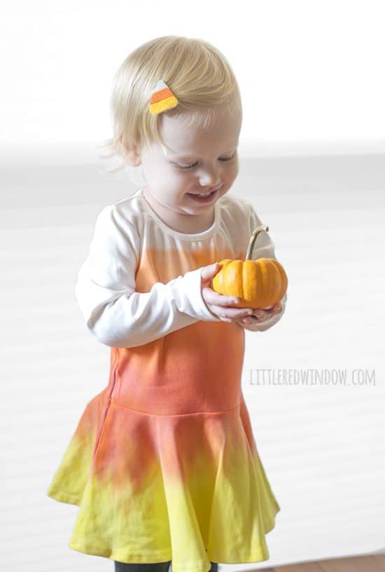 DIY Candy Corn Costume & Candy Corn Hair Clip - Little Red Window