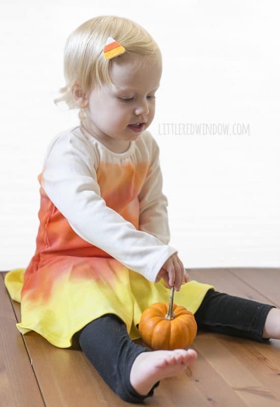 DIY Candy Corn Costume & Candy Corn Hair Clip - Little Red Window