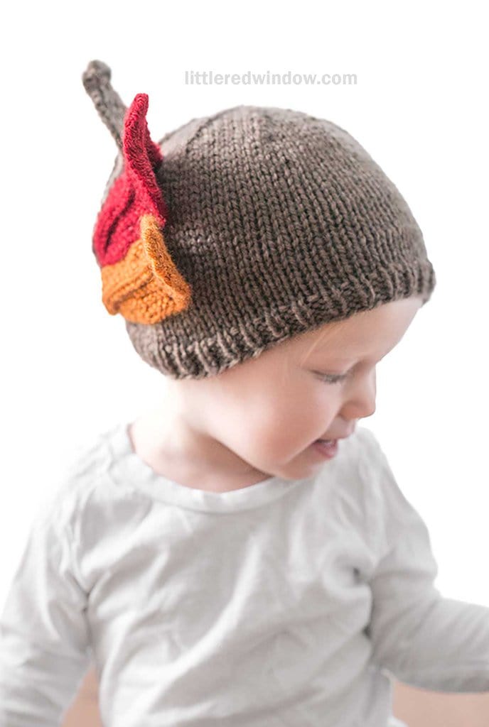 Thanksgiving Turkey Hat Knitting Pattern - Little Red Window