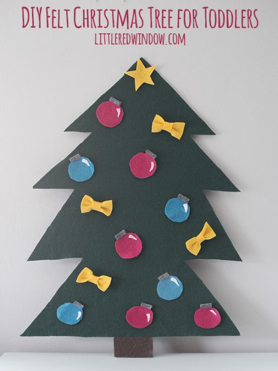 DIY Felt Christmas Tree for Toddlers - Little Red Window