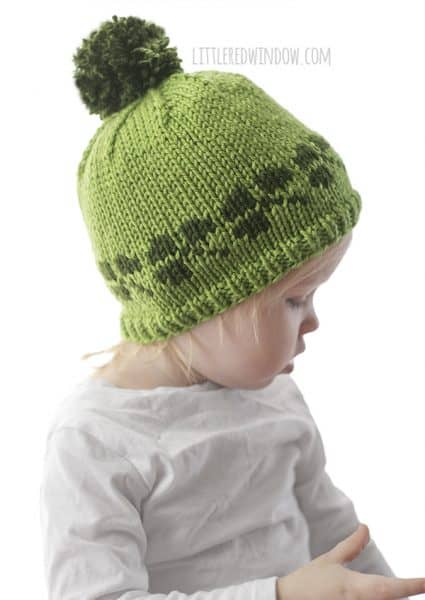 Lucky Shamrock Hat Knitting Pattern - Little Red Window