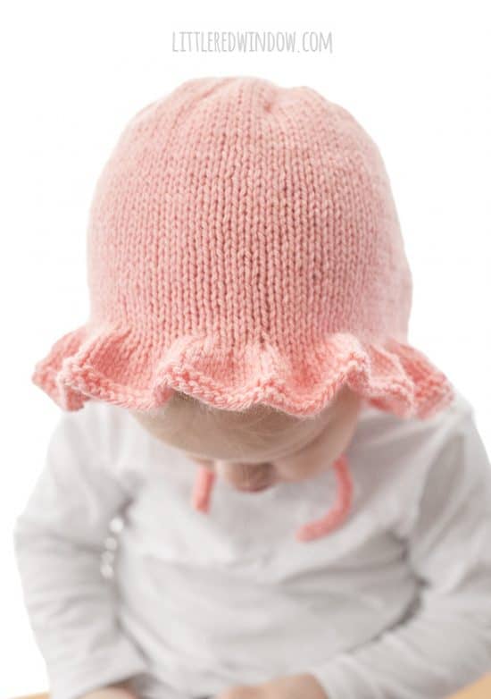 Ruffle Bonnet Knitting Pattern - Little Red Window