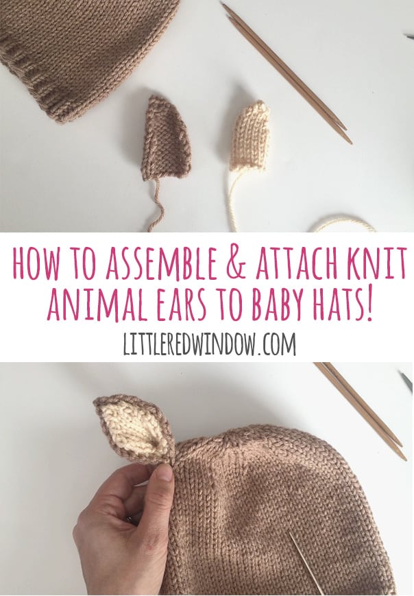 How To Assemble And Attach Animal Ears To Hats Little Red Window