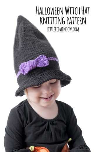 Little Witch Hat Knitting Pattern - Little Red Window