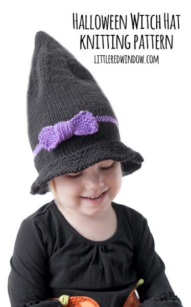 Little Witch Hat Knitting Pattern - Little Red Window