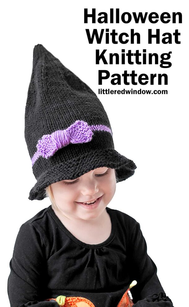 Little Witch Hat Knitting Pattern - Little Red Window