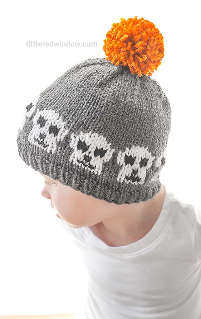 Skull Hat Knitting Pattern - Little Red Window