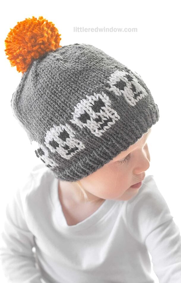 Skull Hat Knitting Pattern - Little Red Window