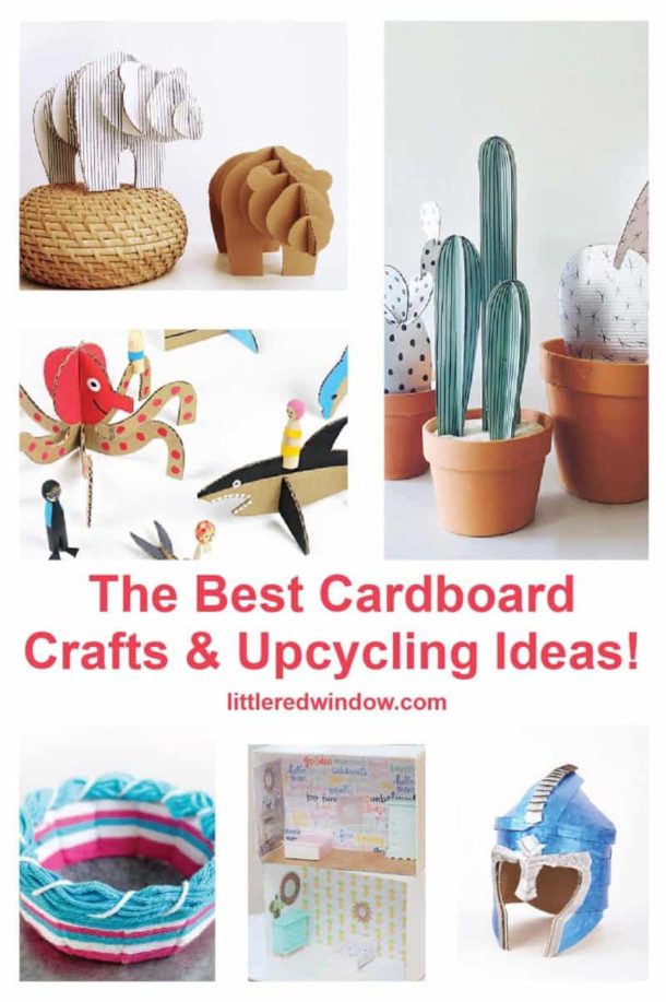 DIY Cardboard Crafts & Upcycling Ideas - Little Red Window