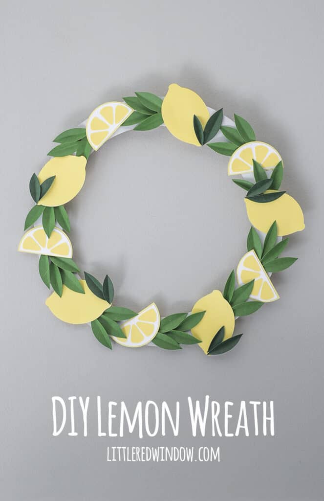 DIY Lemon Wreath - Little Red Window