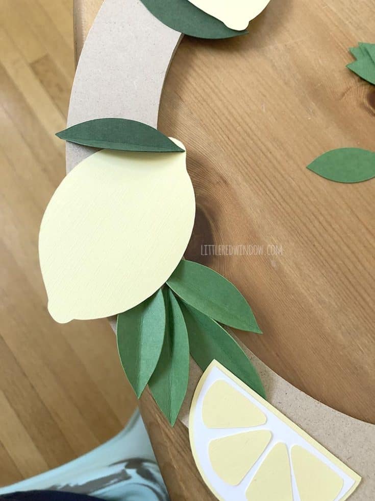 DIY Lemon Wreath - Little Red Window
