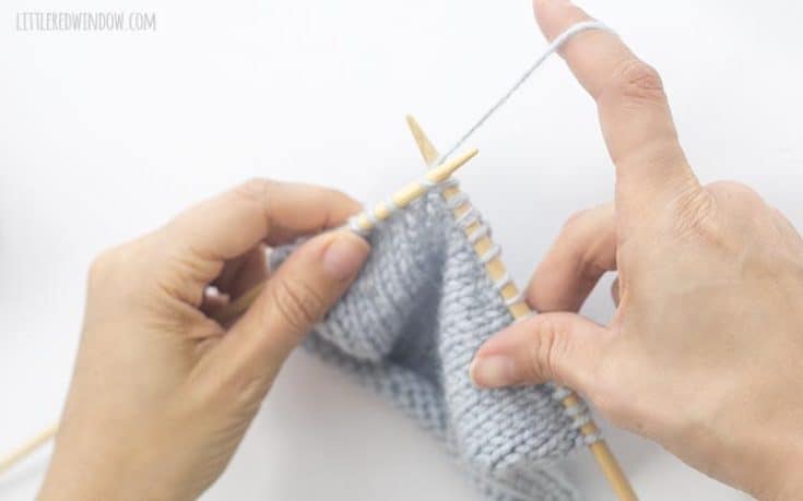 Learn to Knit - s2kp or s2kp2 (slip 2, knit 1, pass slipped stitch over) a centered double ...