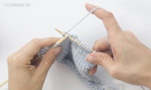 Learn to Knit - s2kp or s2kp2 (slip 2, knit 1, pass slipped stitch over) a centered double ...