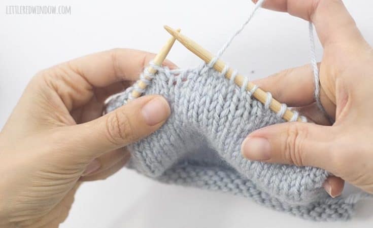 Learn to Knit - s2kp or s2kp2 (slip 2, knit 1, pass slipped stitch over) a centered double ...