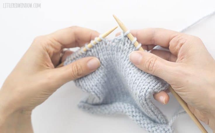 Learn to Knit - Sk2p (Slip1, Knit Two Together, Pass Slipped Stitch Over) - Little Red Window