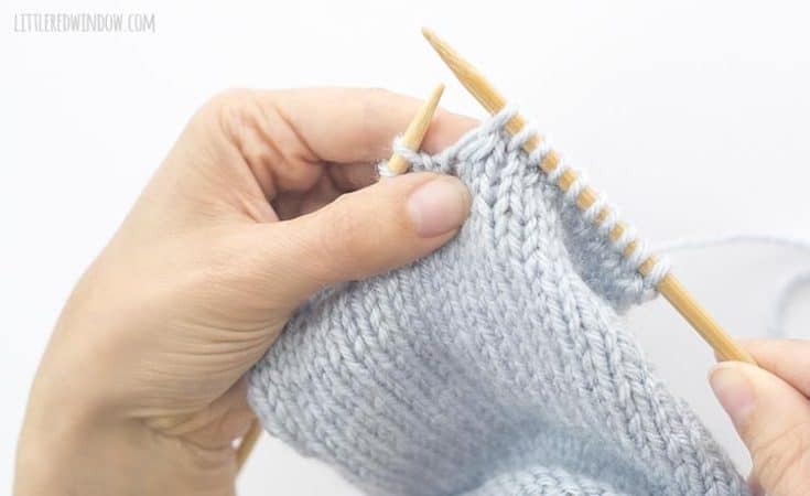 Learn to Knit - Knit Two Together (k2tog) - Little Red Window
