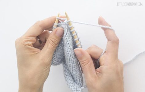 Learn to Knit - Knit Front Back (kfb) - Little Red Window