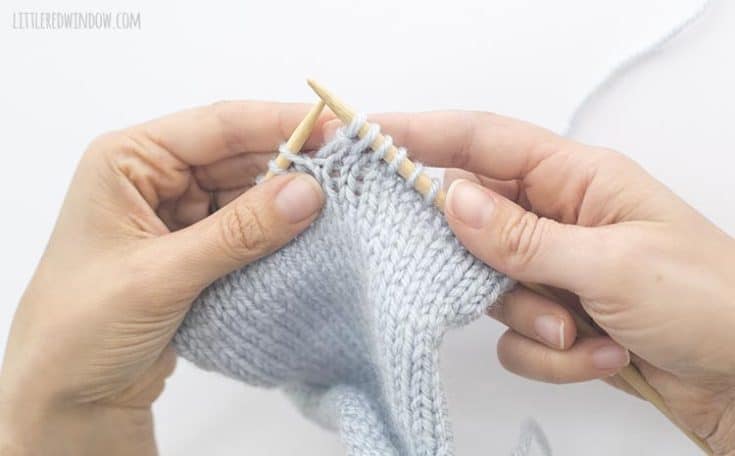 Learn to Knit - Knit Front Back (kfb) - Little Red Window