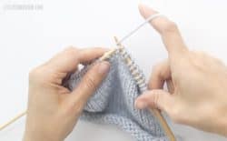 Learn to Knit - Skp (Slip 1, Knit1, Pass Slipped Stitch Over) - Little Red Window