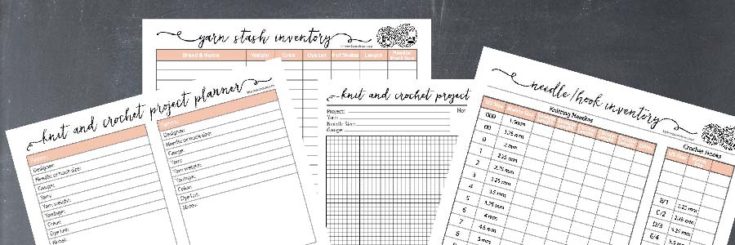 Free Printable Knitting Planner and Crochet Planner Pages - Little Red ...