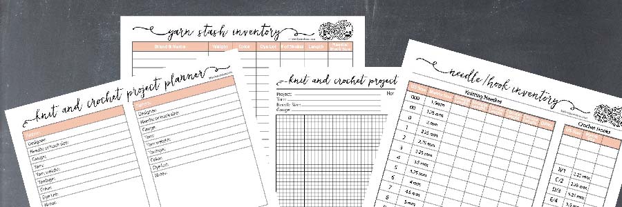 Free Printable Knitting Planner and Crochet Planner Pages - Little Red ...